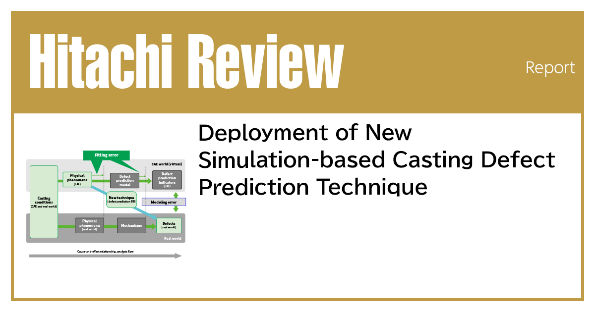 Deployment of New Simulation-based Casting Defect Prediction Technique : Hitachi Review