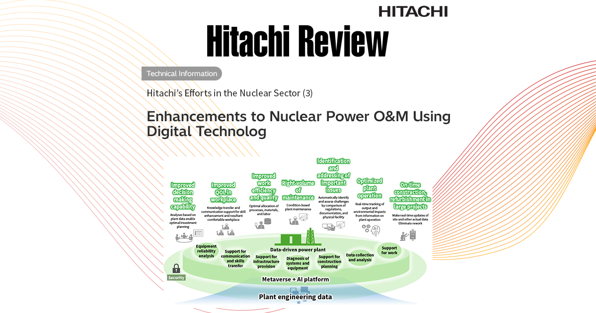 Enhancements to Nuclear Power O&M Using Digital Technology : Hitachi Review